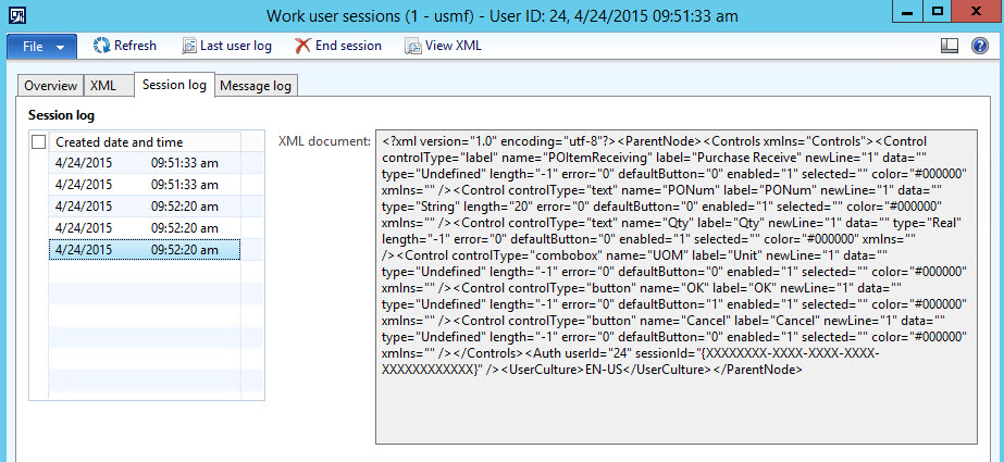 WMS Parameters – Use mobile device session logging | OrganicAX